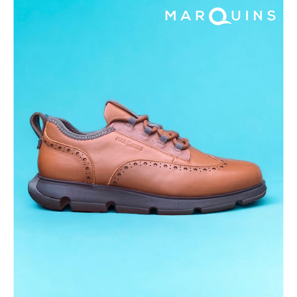 Marquins Genuine Leather Shoes - WAYNE TAN BLACK | Shopee Philippines