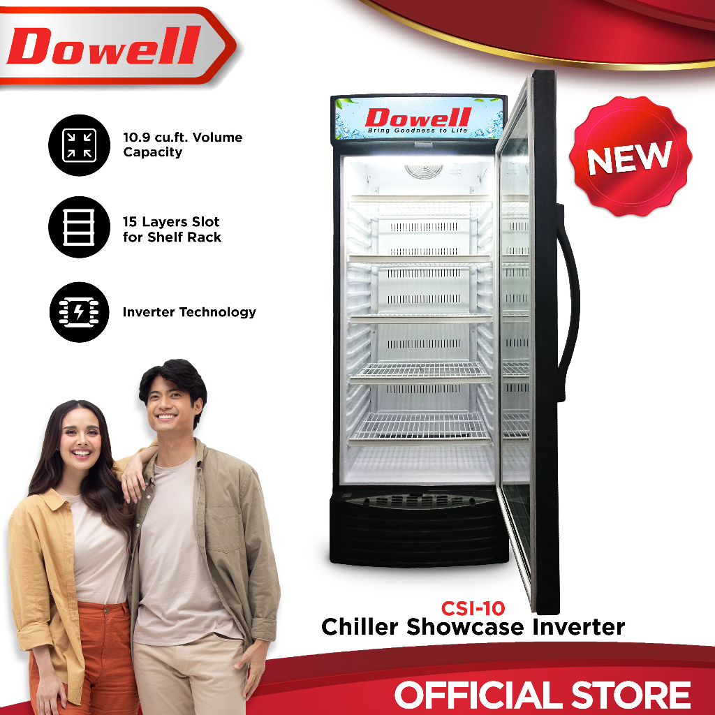 Dowell CSI-10 Inverter Type Showcase Chiller 15 Layers Slot for Relf Rack Inverter Technology ...