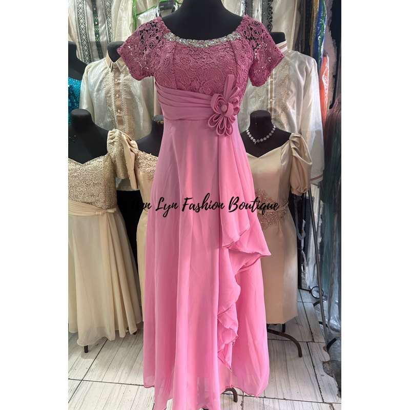 Long Gown Prada Lace LAWIT Design for Mother of the Bride and Principal ...