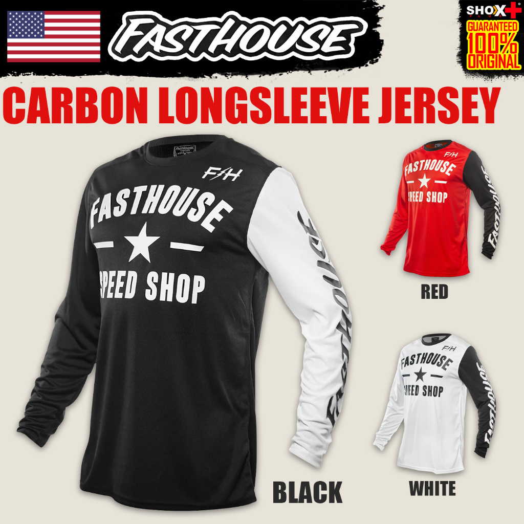 FastHouse USA Carbon Longsleeve Jersey MTB/MOTO - GUARANTEED 100% ...