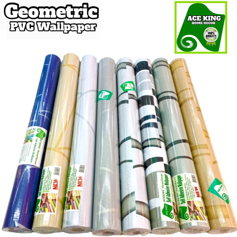 PVC Wallpaper Geometric Design 10meters x 45cm Selfadhessive and ...