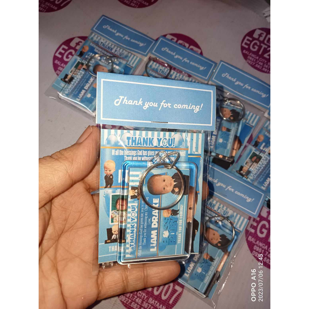 EGT2007 Acrylic - Souvenir Keychain Customized Giveaway baptism ...