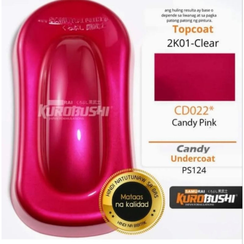 SAMURAI SPRAY PAINT CANDY PINK CD022* (CANDY COLORS) 400ML | Shopee ...