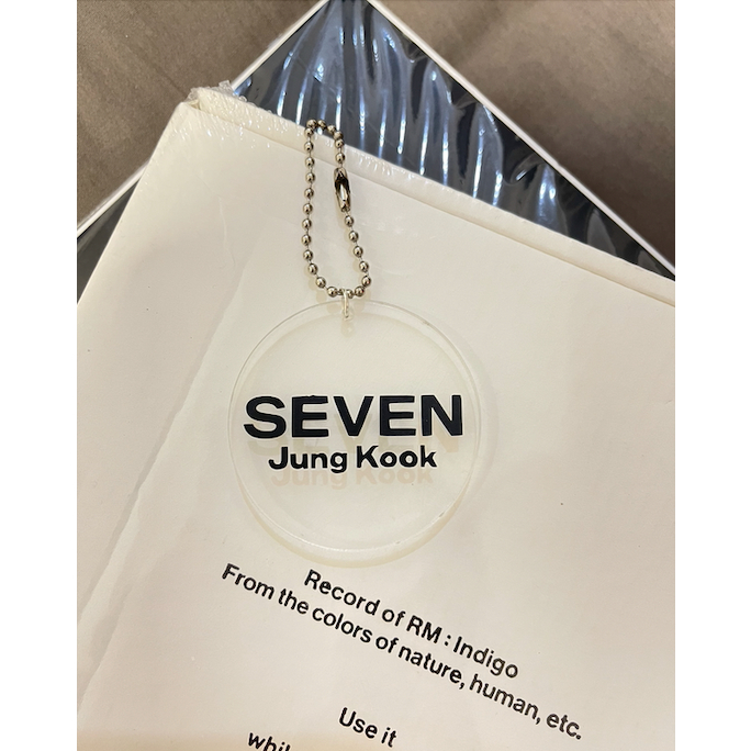 Bangtan Jungkook Seven Acrylic Keychain Keyring Round with FREE PC ...