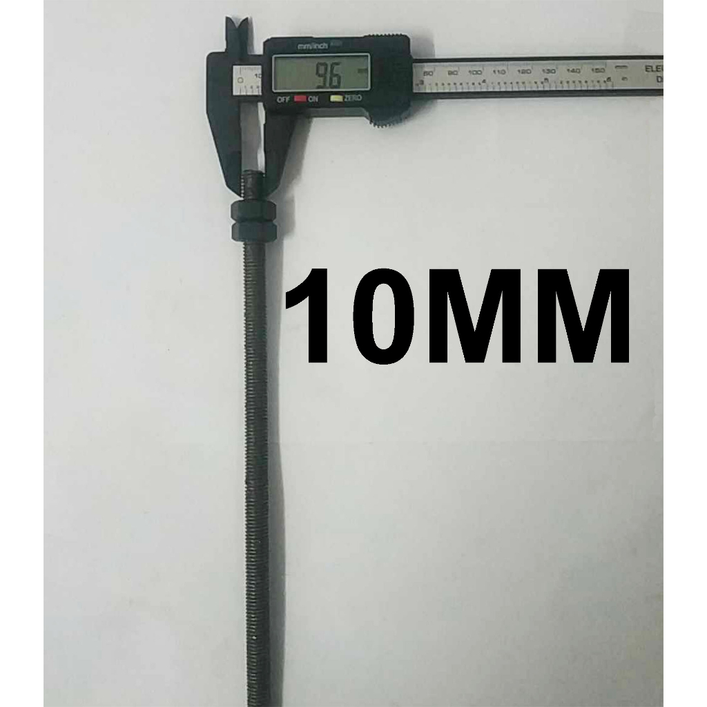 BI THREADED ROD 10MM X 1/2 METERS WITH 2 PIECE NUT BLACK IRON === 10MM ...