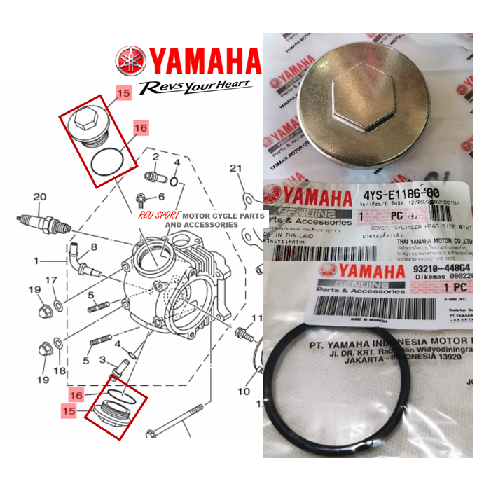 TAPPET COVER + ORING FOR MIO SPORTY / SOULTY YAMAHA GENUINE PARTS | Shopee Philippines