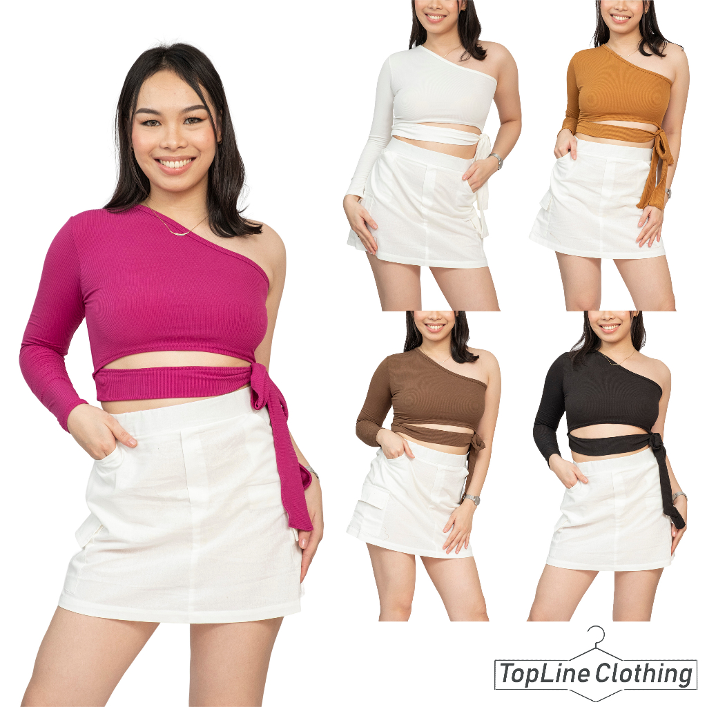 PRINCESS ONE ARM WITH RIBBON ON THE SIDE KNITTED AND SEXY KOREAN TOP ...