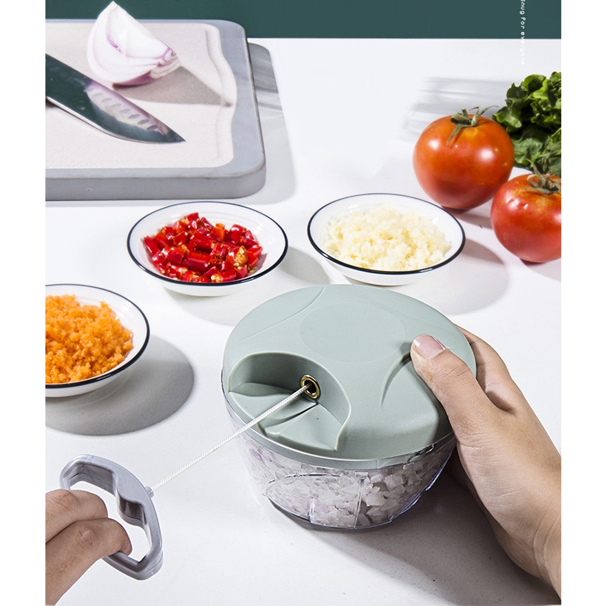 Portable Mini Food Onion Garlic Vegetable Hand Pull Grinder Chopper ...