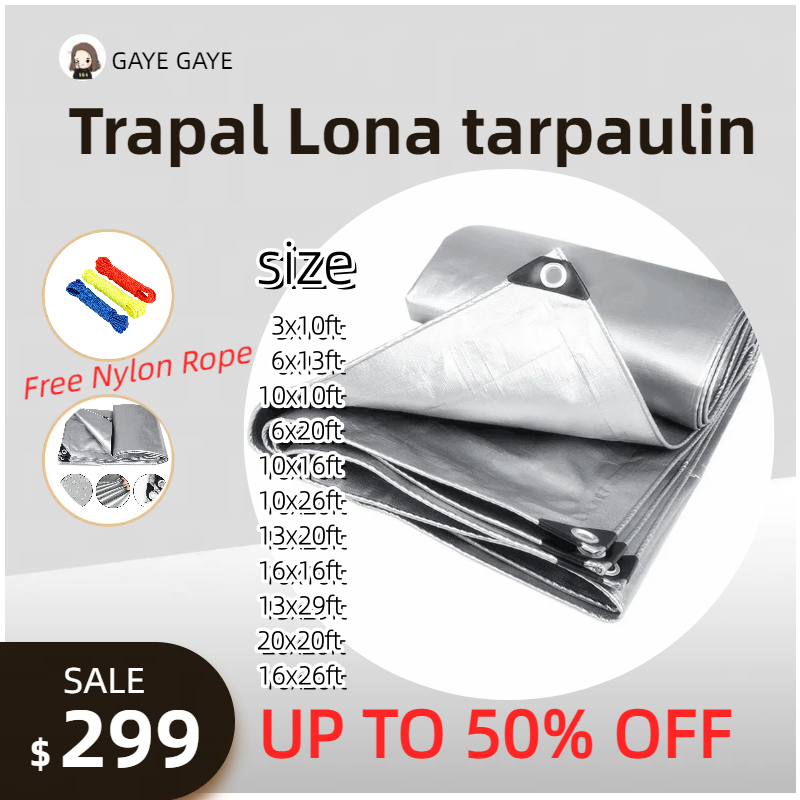 size 10FTx26FT High quality trapal lona waterproof tarpaulin makapal ...