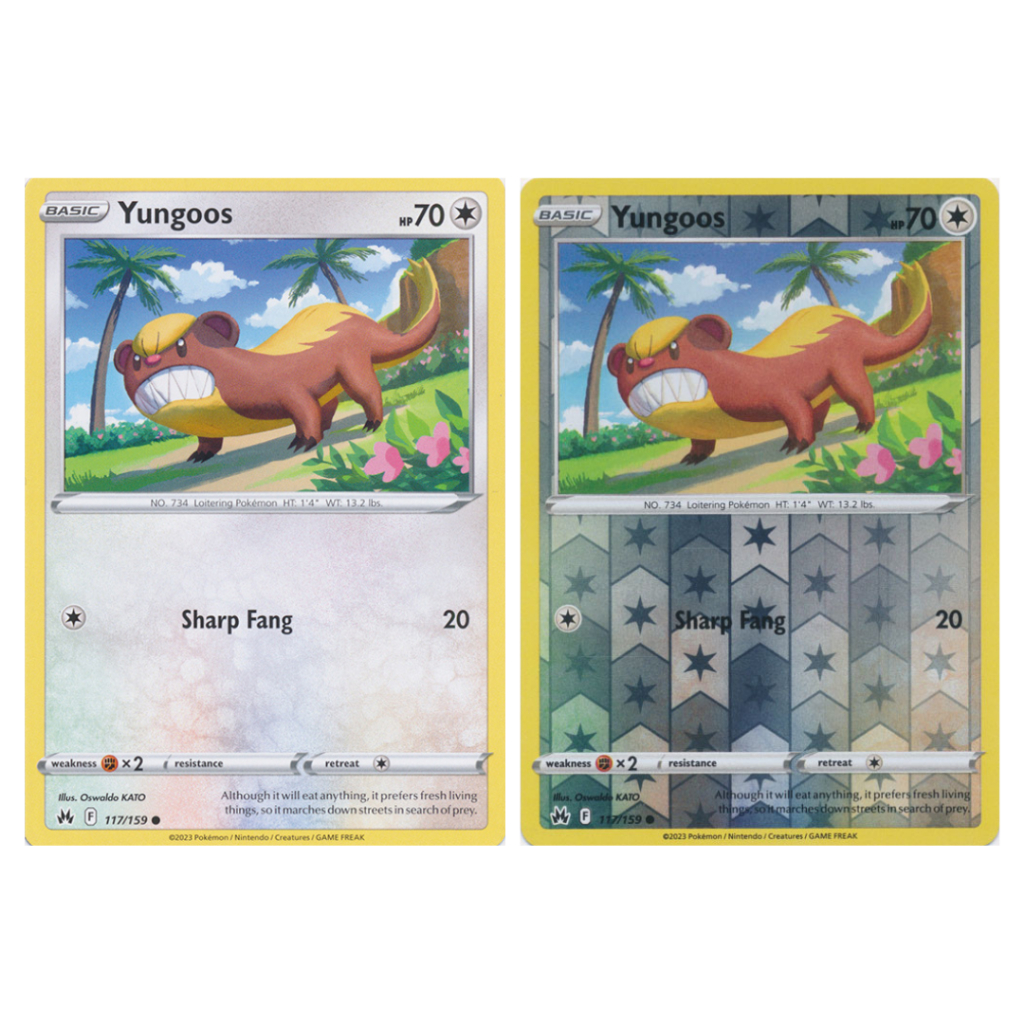 Yungoos 117/159 - Regular Rev Holo Common - Crown Zenith (CRZ ...