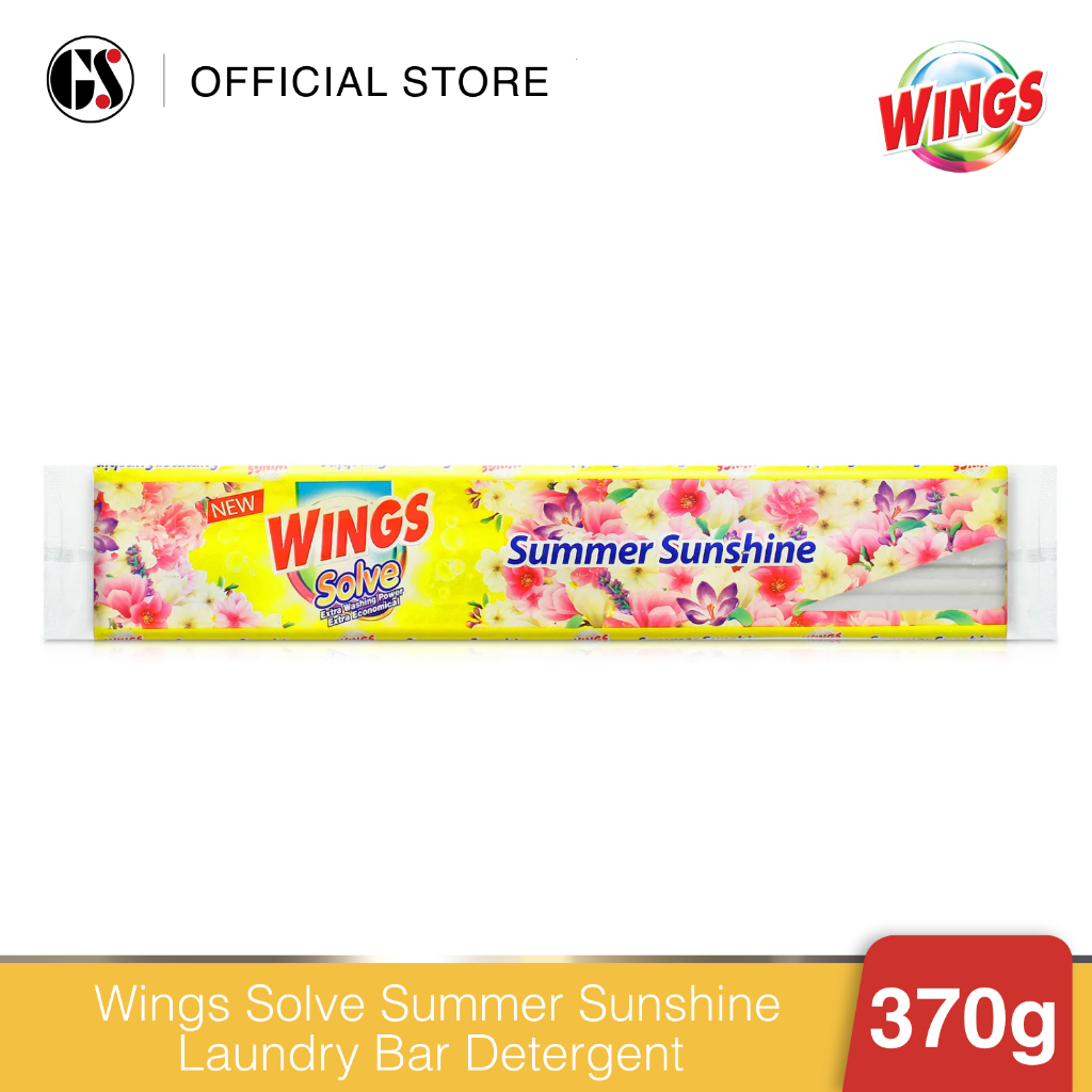 Wings Solve Summer Sunshine Laundry Bar Detergent 370 g | Shopee ...