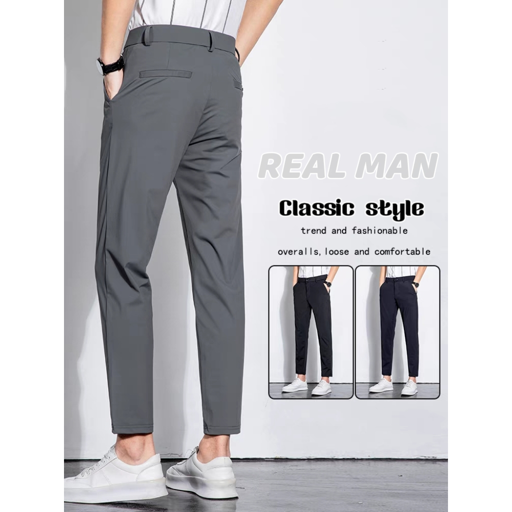 5 Colors Size 28 to 36 Trouser Pants for Men Above Ankle Korean Fashion ...