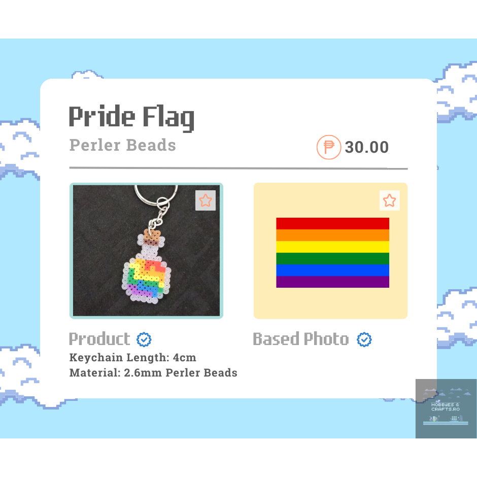 LGBTQ+ Flag Inspiration Potion - Perler Beads Keychain | Shopee Philippines