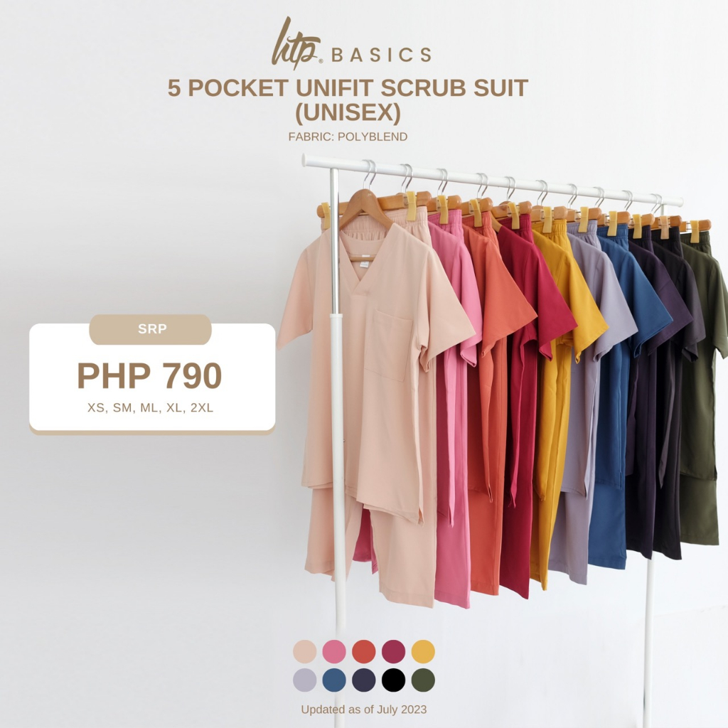 HTP Basics 5 Pocket Unifit Scrub Suit (Unisex) | Shopee Philippines