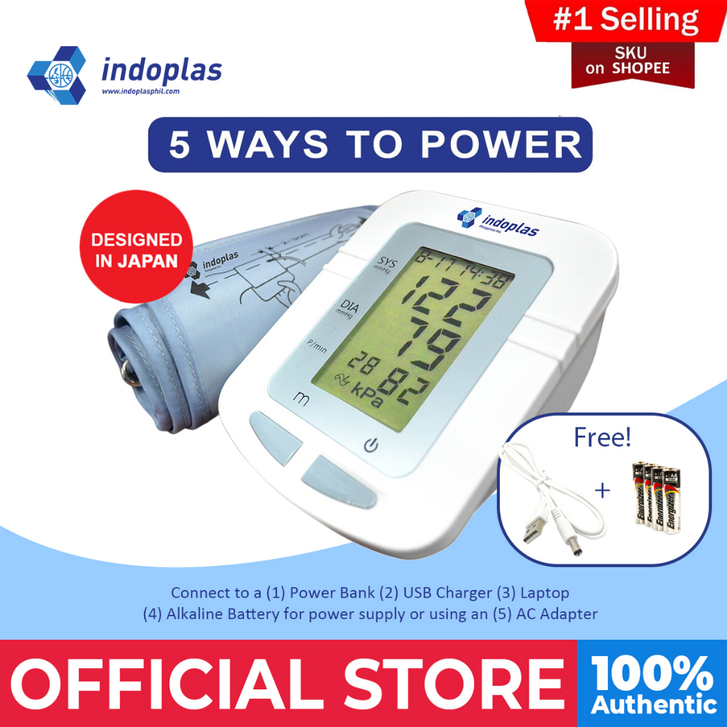 Indoplas BP105 USB Powered Blood Pressure Monitor | Shopee Philippines