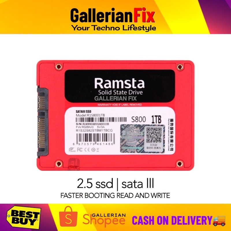 Ramsta S800 ssd 2.5 sata lll 6Gb/s 128GB | 256GB | 512GB | 1TB solid ...