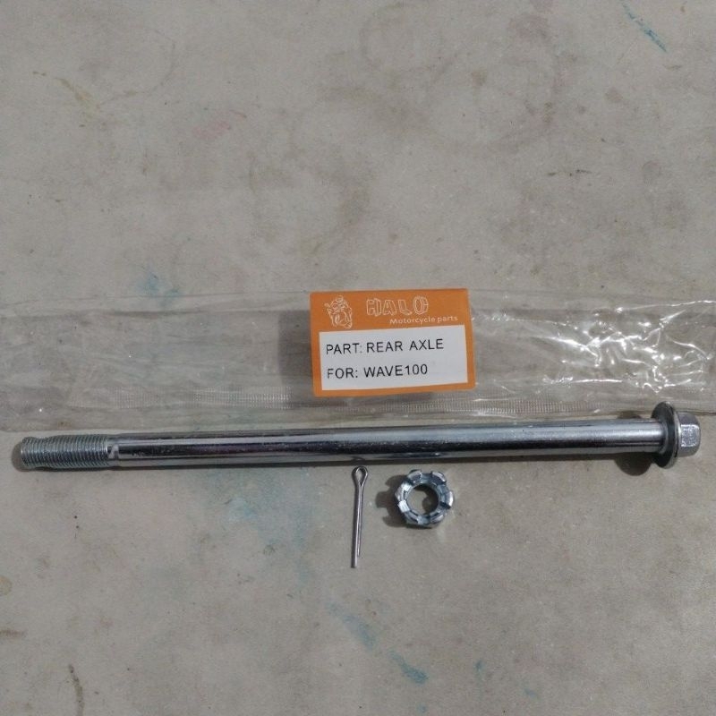 WAVE 100 SWING ARM REAR AXLE WITH NUT/LOCK | Shopee Philippines