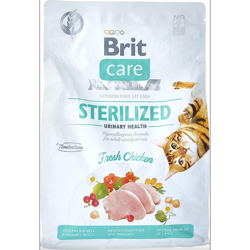 Brit Care Cat Grain-Free Sterilized Urinary Health Original Pack ...