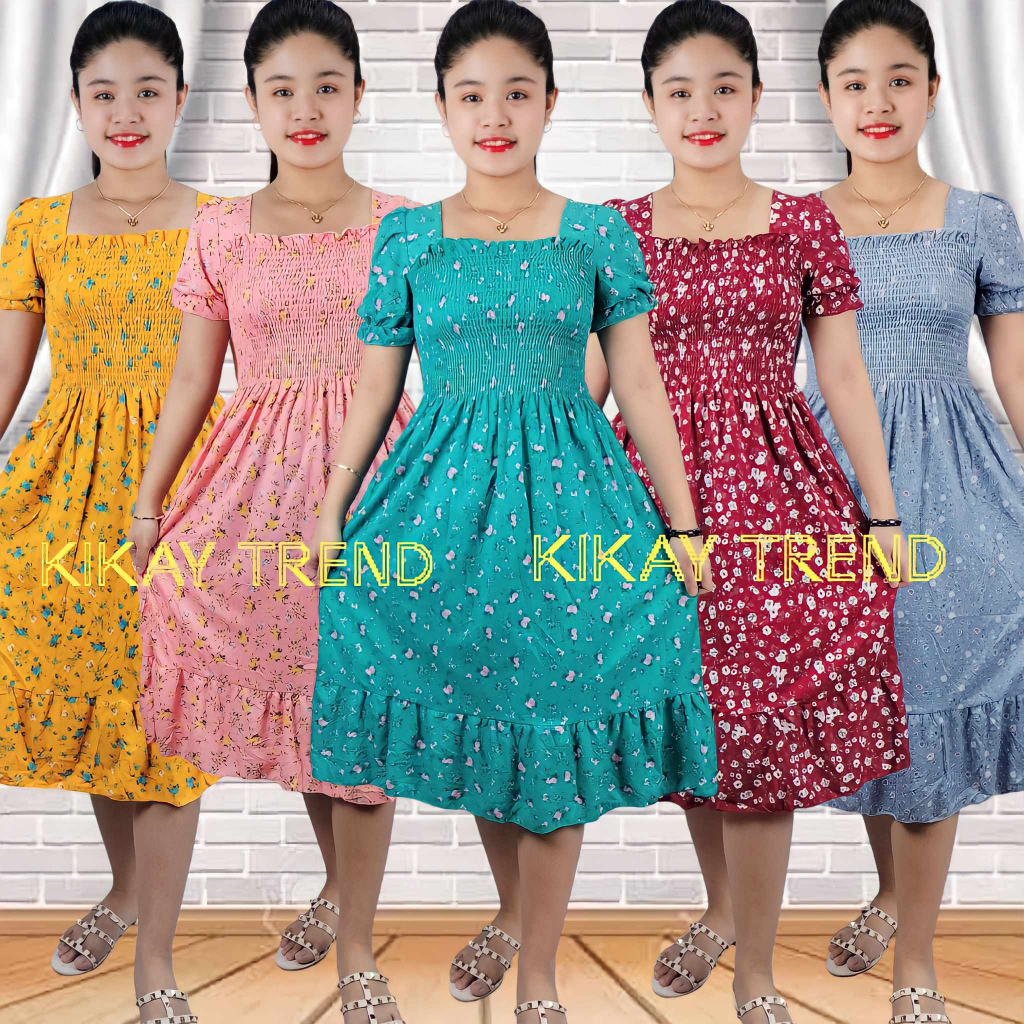 KIKAY TREND I CARMEN FIT 11-15 YEARS OLD KIDS TEENS COTTON MAXI DRESS ...
