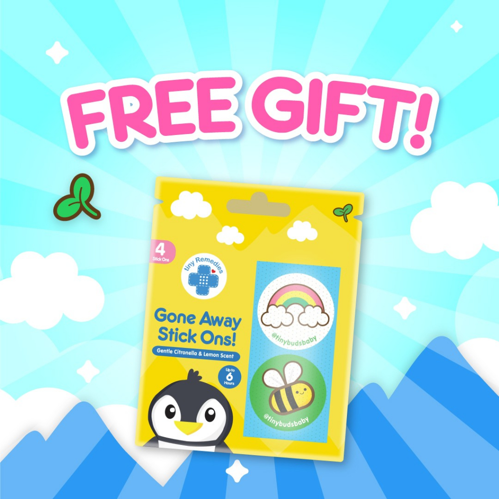 FREE Tiny Buds Mini Gone Away Stick Ons 4 Stickers (Not For Sale) | Shopee Philippines