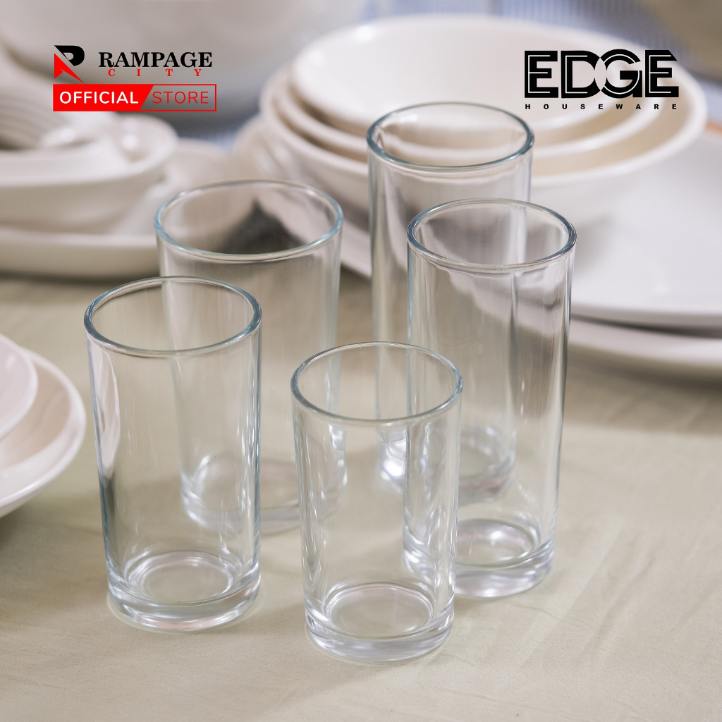 Edge Houseware Highball Drinking Clear Glasses Set Of 6pcs, easy to ...