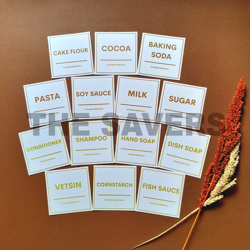 Minimalist Pantry Labels - High quality waterproof matte vinyl sticker ...