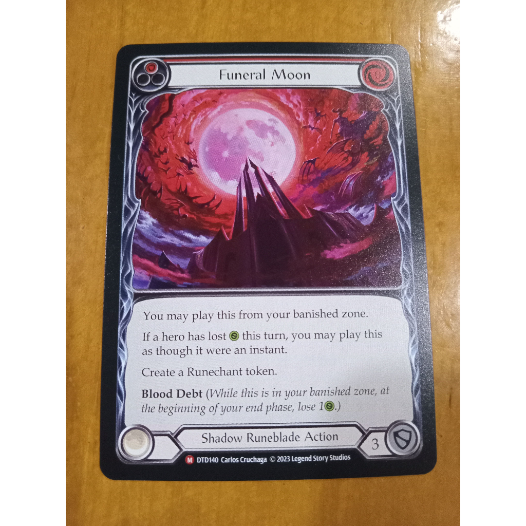 FAB Funeral Moon Majestic Dusk till Dawn Flesh and Blood TCG Shadow ...