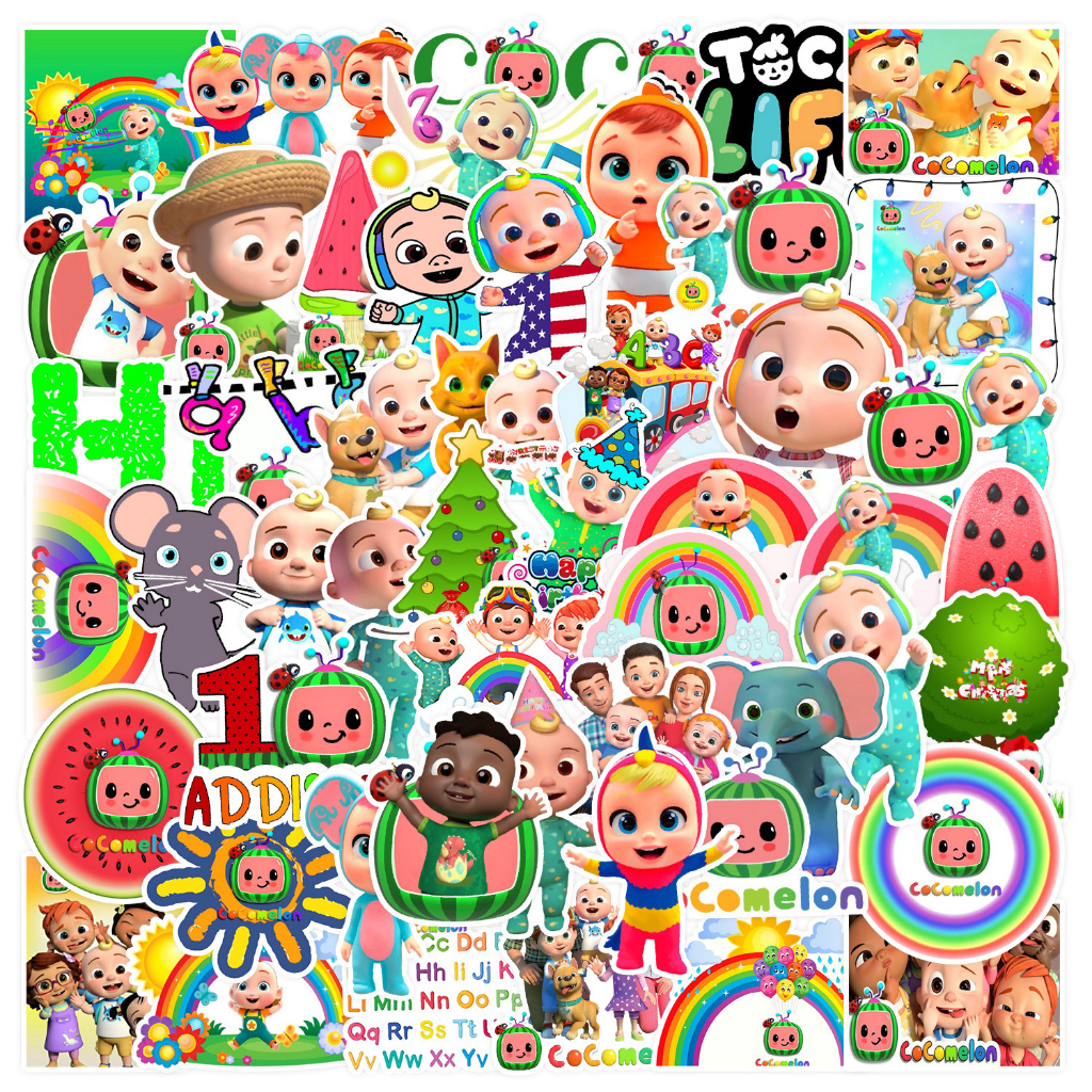 50pcs Cocomelon sticker set Waterproof phone luggage laptop water ...