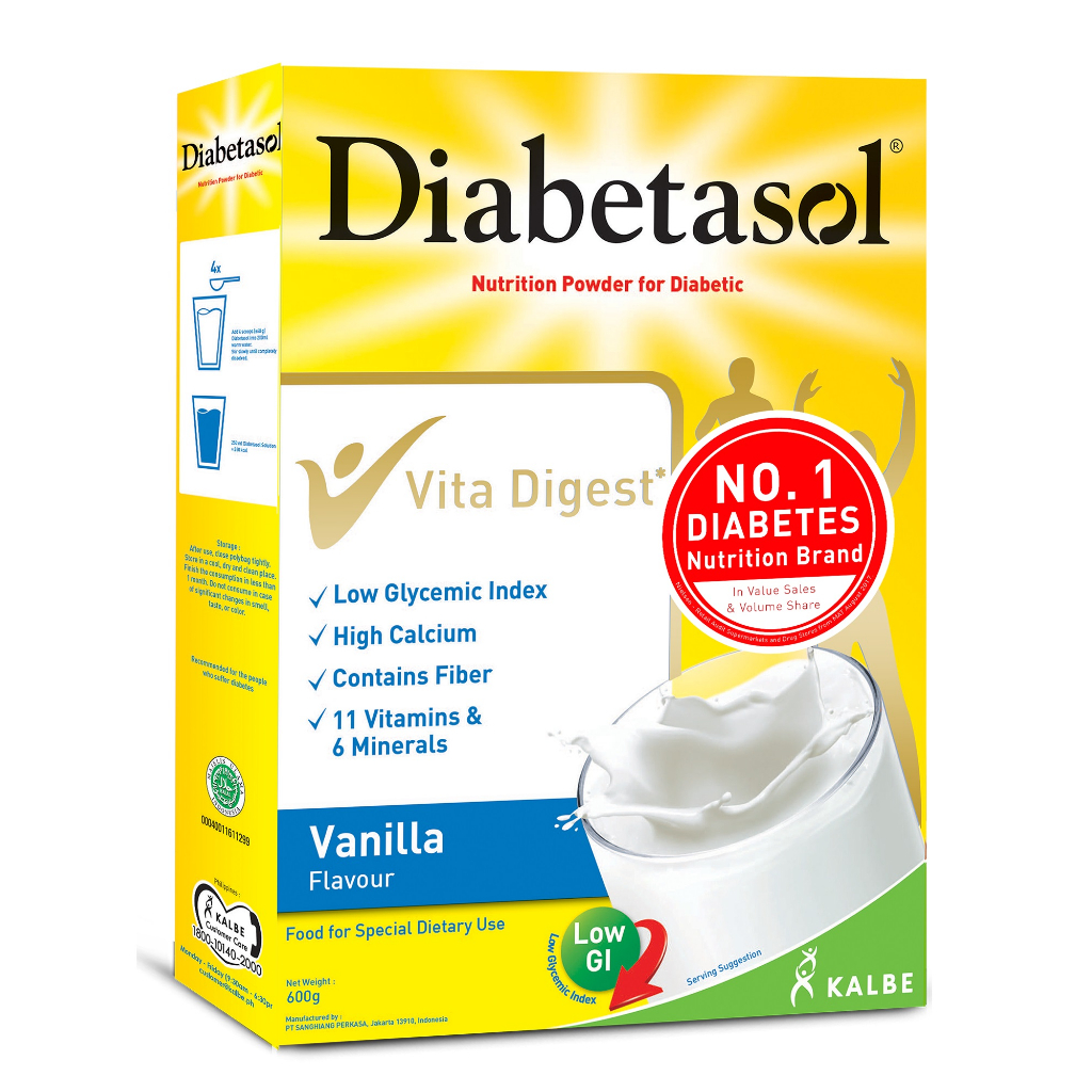 DIABETASOL Vanilla Flavour 600g | Shopee Philippines