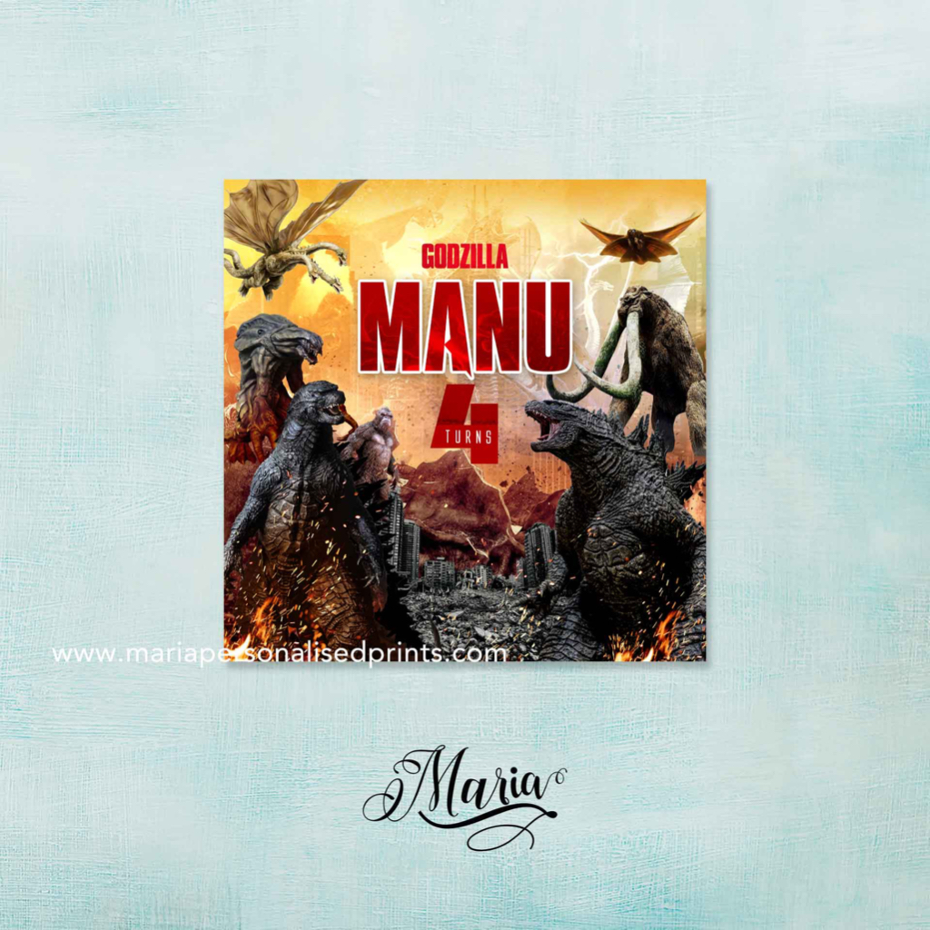 Godzilla Birthday Banner Backdrop | Shopee Philippines