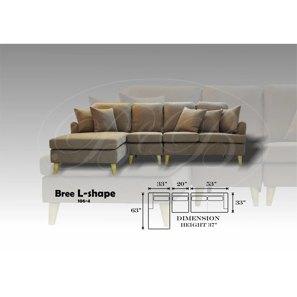 B&B FQ Bree - L-shape Sofa | Shopee Philippines