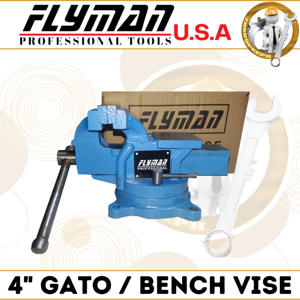 Jrshopeeph Flyman 4" Gato Bench Vise 100Mm Rotateable And Durable Tool ...