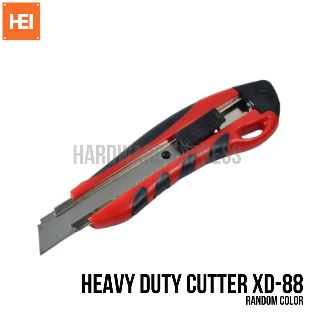 Heavy Duty Cutter w/ Safety Lock Multipurpose Knife (RAMDOM COLOR) XD ...