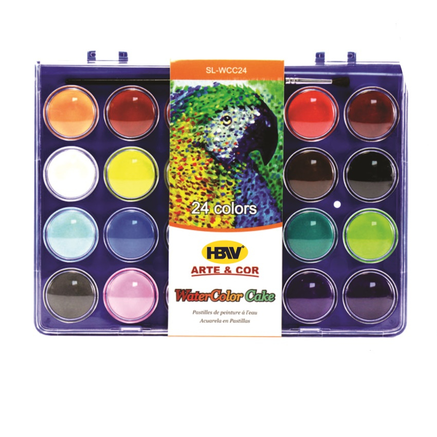 Hbw Water Color With Brush Sl-Wcc24 (24 Colors) | Shopee Philippines