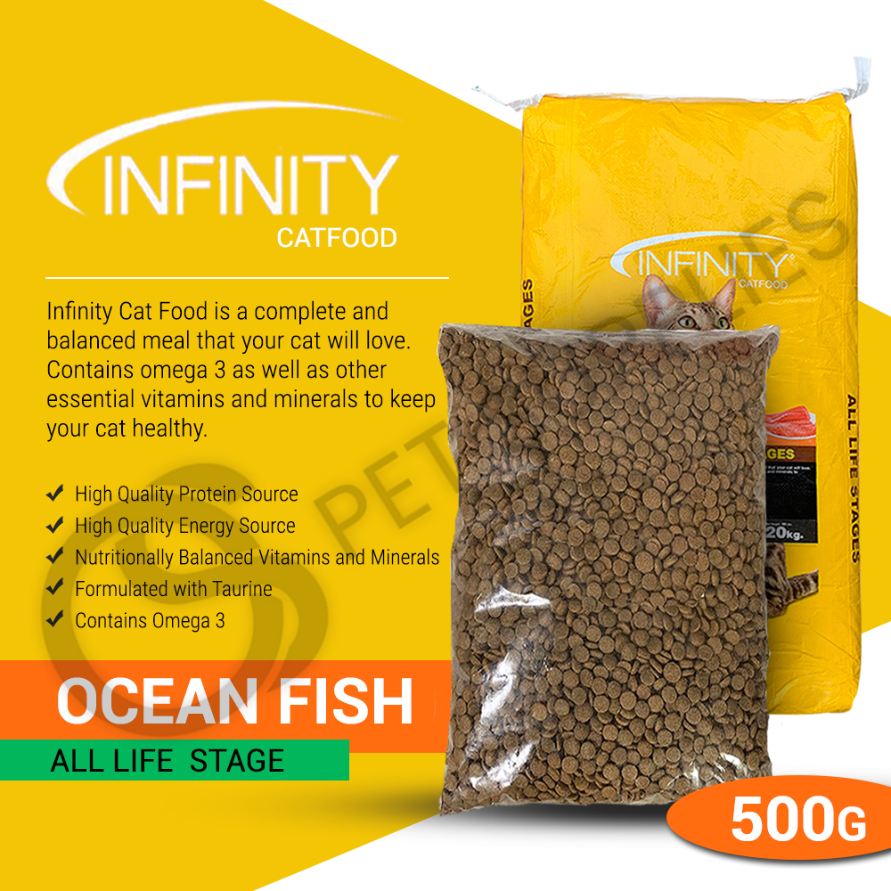 BOB-500g Infinity Cat Dry Food Ocean Fish Flavor For All Life Stages ...