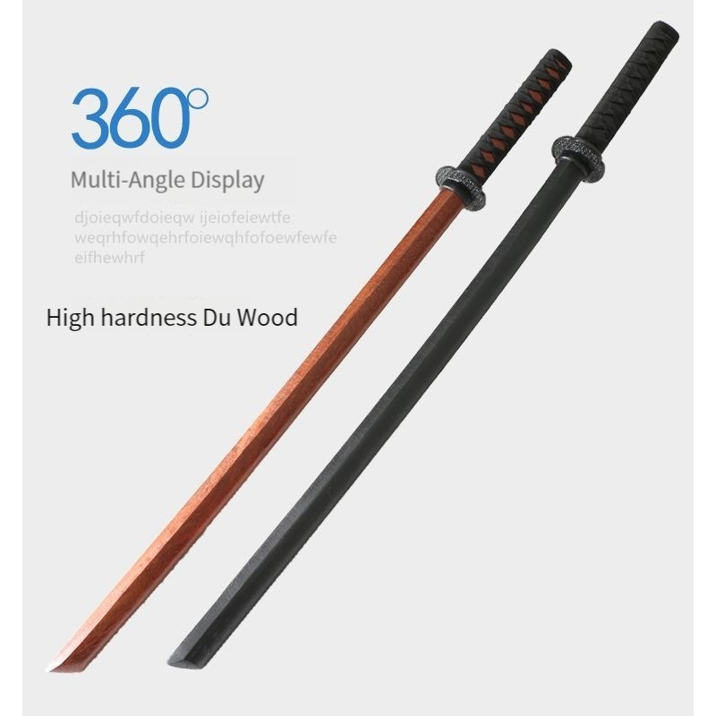 100cm Katana prop for cosplay Japan samurai Kendo solid wood party ...