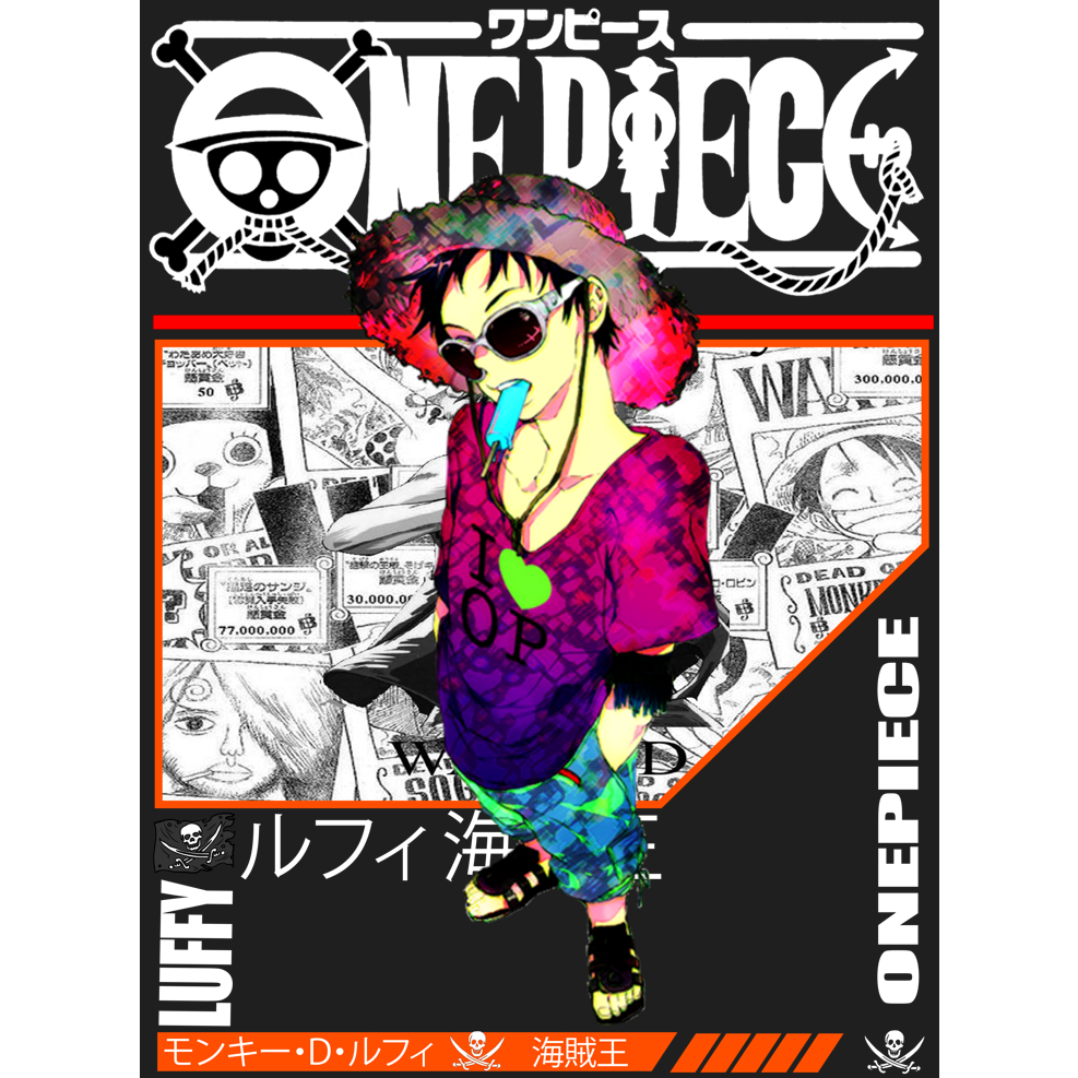 DTF IRON ON - ANIME - ONE PIECE LUFFY vol.1 Designs A4, A3, A3+ Print ...