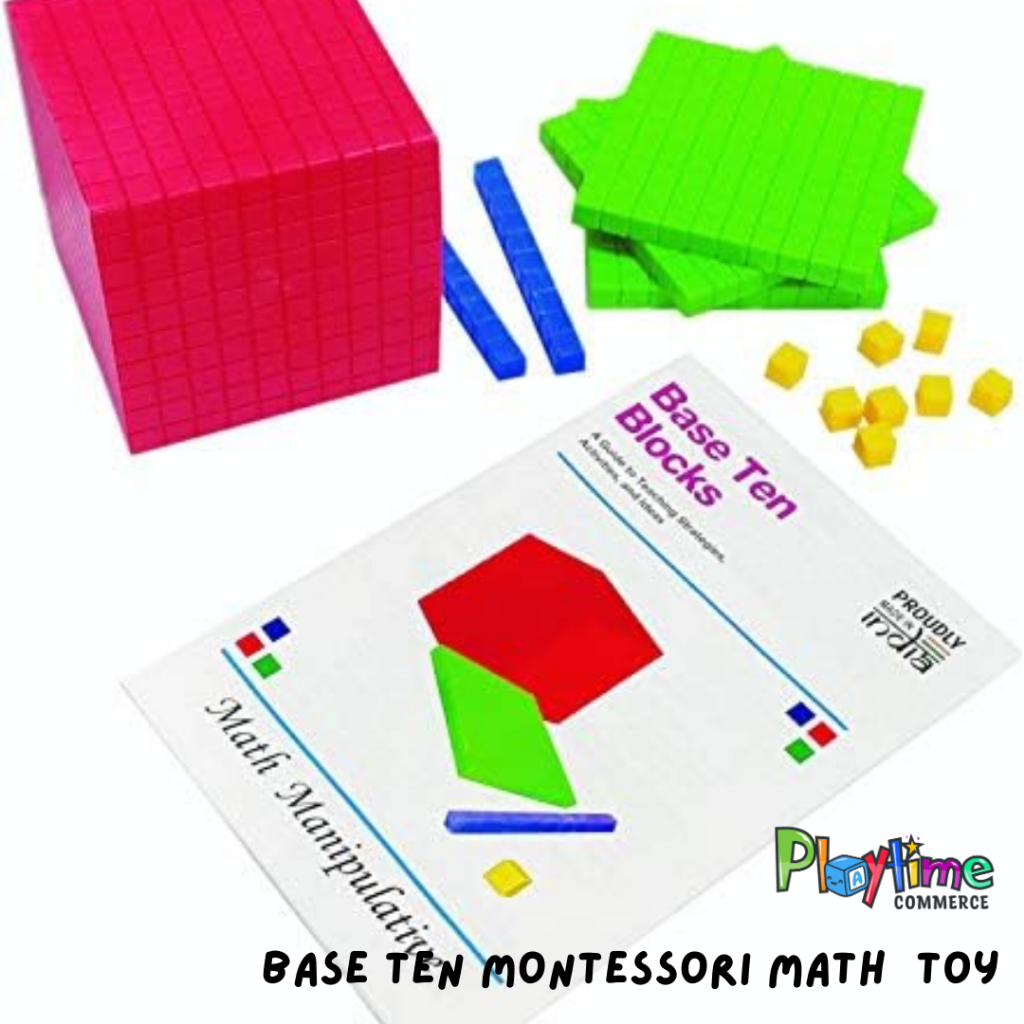 Base 10 Ten Blocks for Numbers with Place Value Chart Printed Big Size ...