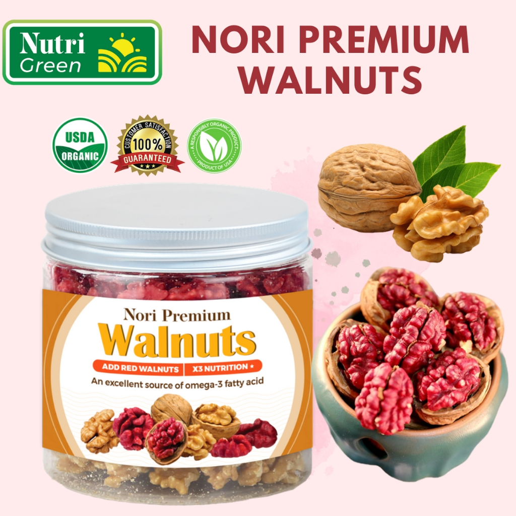 Nutrigreen Premium Walnuts Roasted California Walnut Raw Mix Red Walnut ...