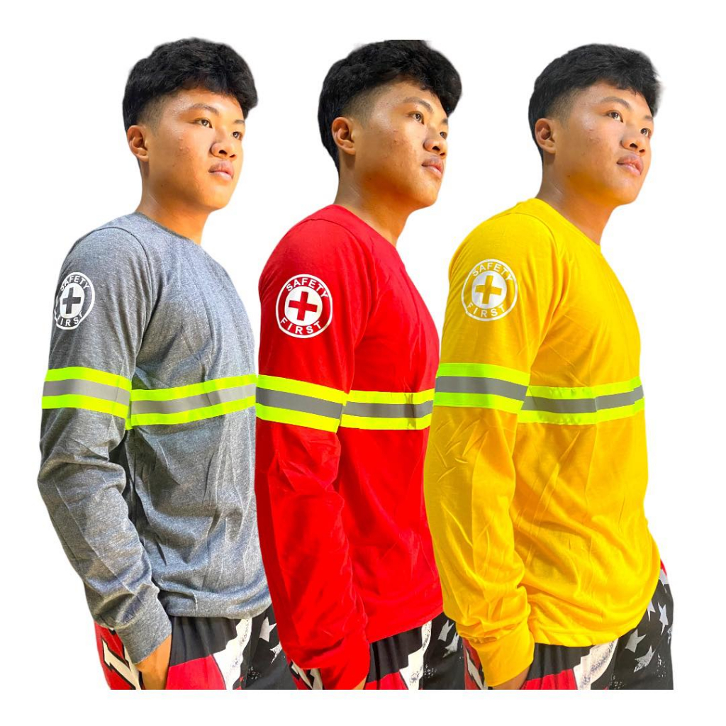 Long sleeve reflector construction with two side print safety first ...