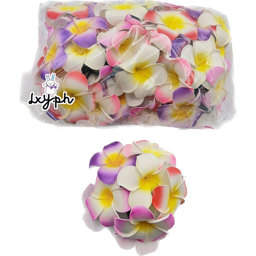 10pcs calachuchi flower ponytail hairtail Flower Hair ties Plumeria ...