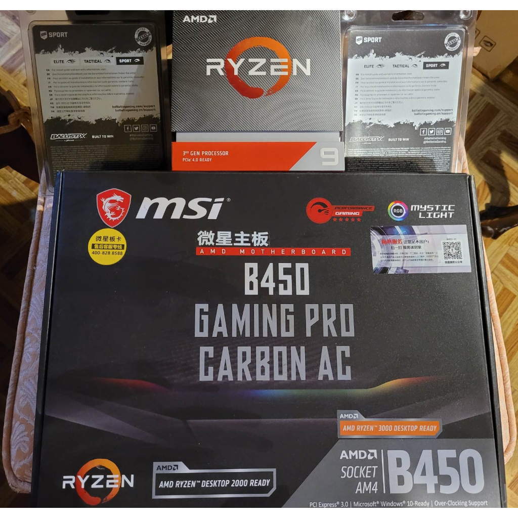 AMD Ryzen 9 3900XT 12-core , B450 GAMING PRO CARBON , Crucial 32GB DDR4 ...