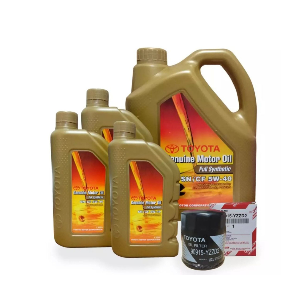 Toyota Genuine Motor Oil Full Synthetic 5W-40 Oil Change Bundle For ...
