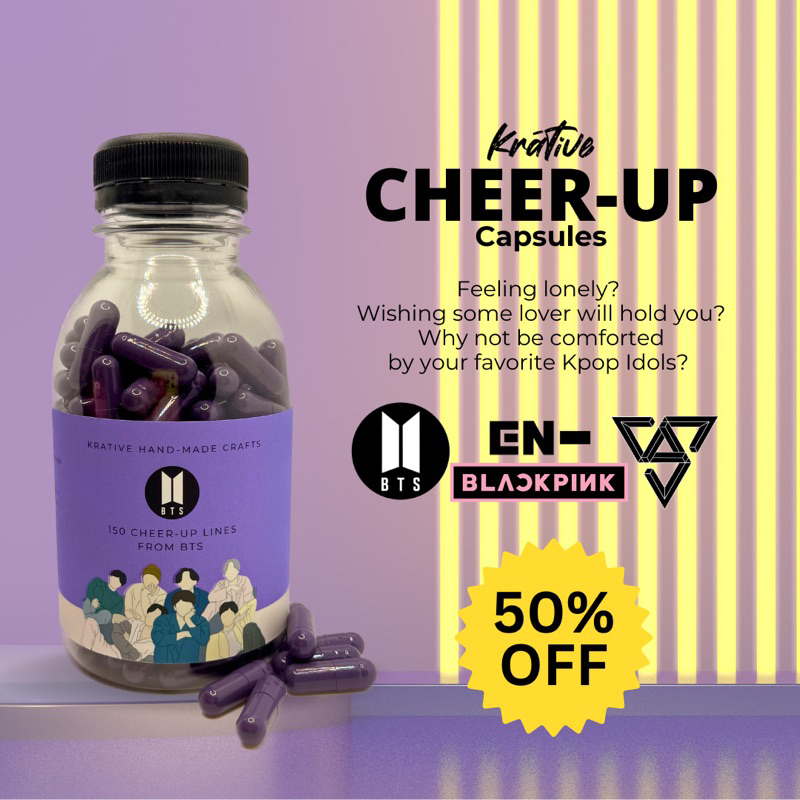 Cheer-up Capsule from BTS, Blackpink, Seventeen and Enhypen | Kpop ...