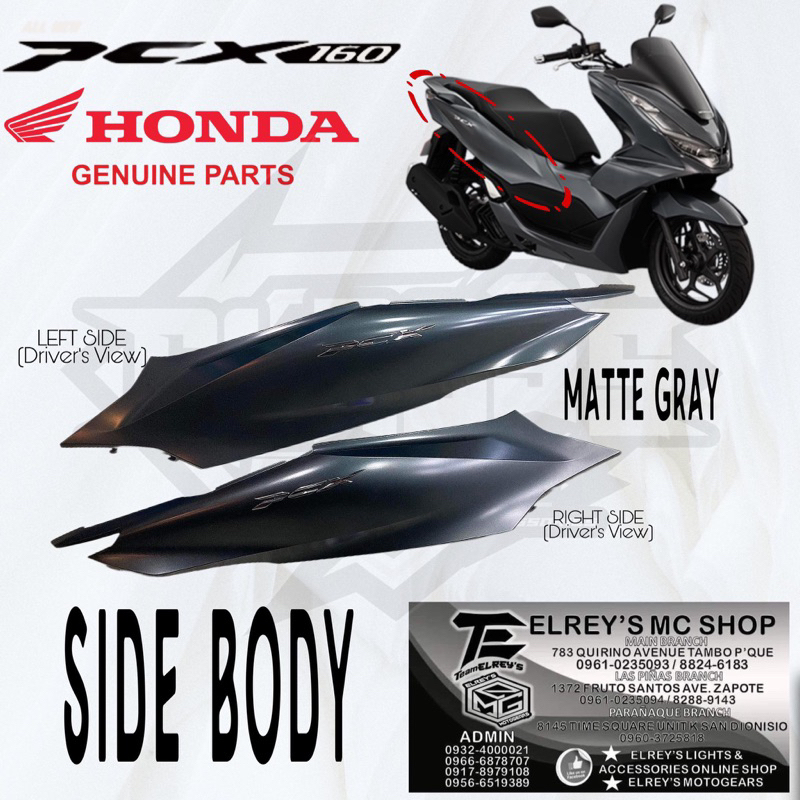 STOCK BODY COVER FOR PCX 160 MATTE GRAY | Shopee Philippines
