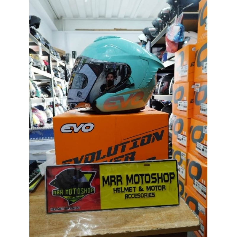 Evo RX5 tortoise blue halface helmet | Shopee Philippines