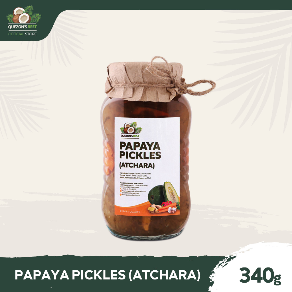 Quezon's Best Papaya Pickles (Atchara/Achara/Atsara) 340g | Shopee ...
