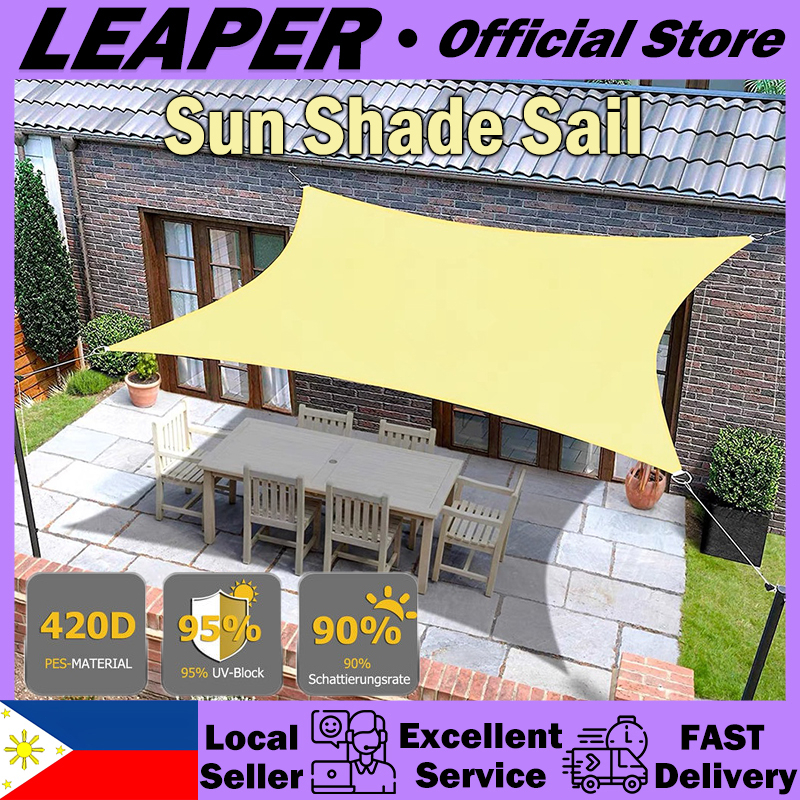Quadrangle Sun Shade Net Awning Outdoor Sun Shade Canopy Waterproof ...