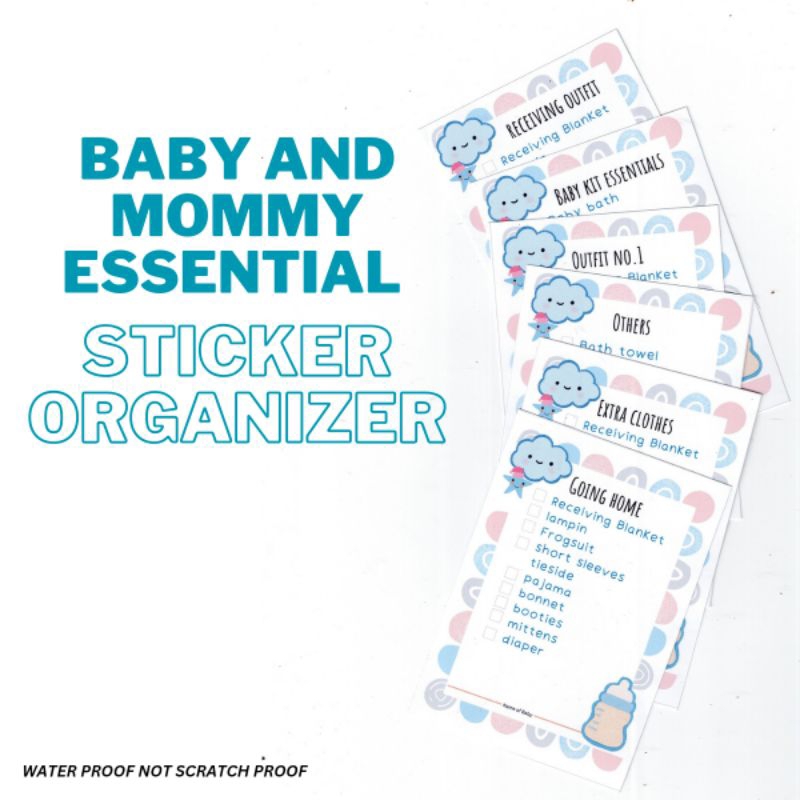 baby, mommy and hospital document essential sticker labels | Shopee ...