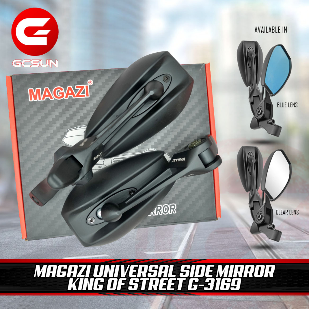 MAGAZI UNIVERSAL SIDE MIRROR KING OF STREER G-3169 - GCSUN MOTORCYCLE ...